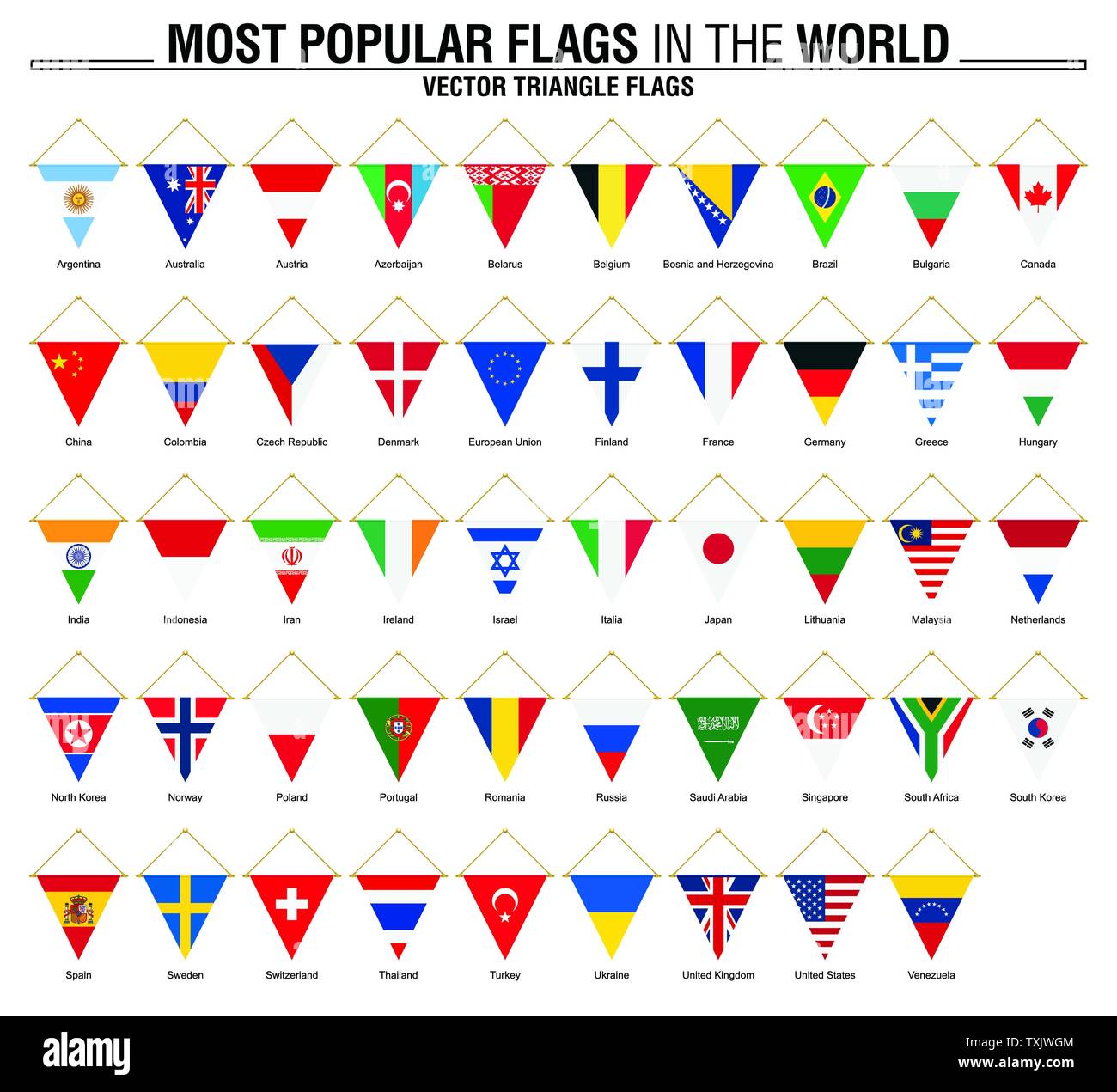 Flags of the world Cut Out Stock Images & Pictures - Alamy