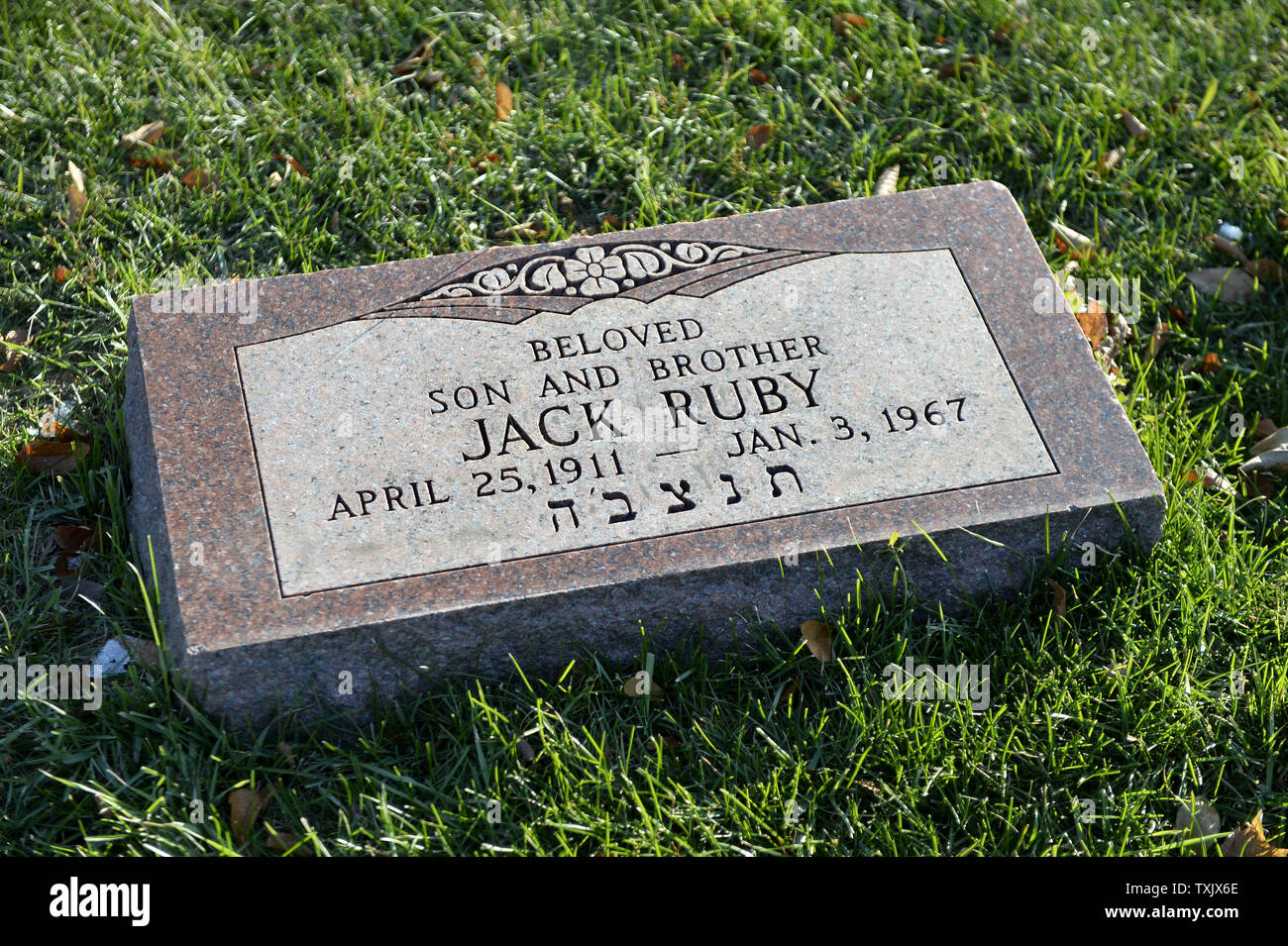 Jack Ruby's gravestone rests in Westlawn Cemetery in Norridge, Illinois ...