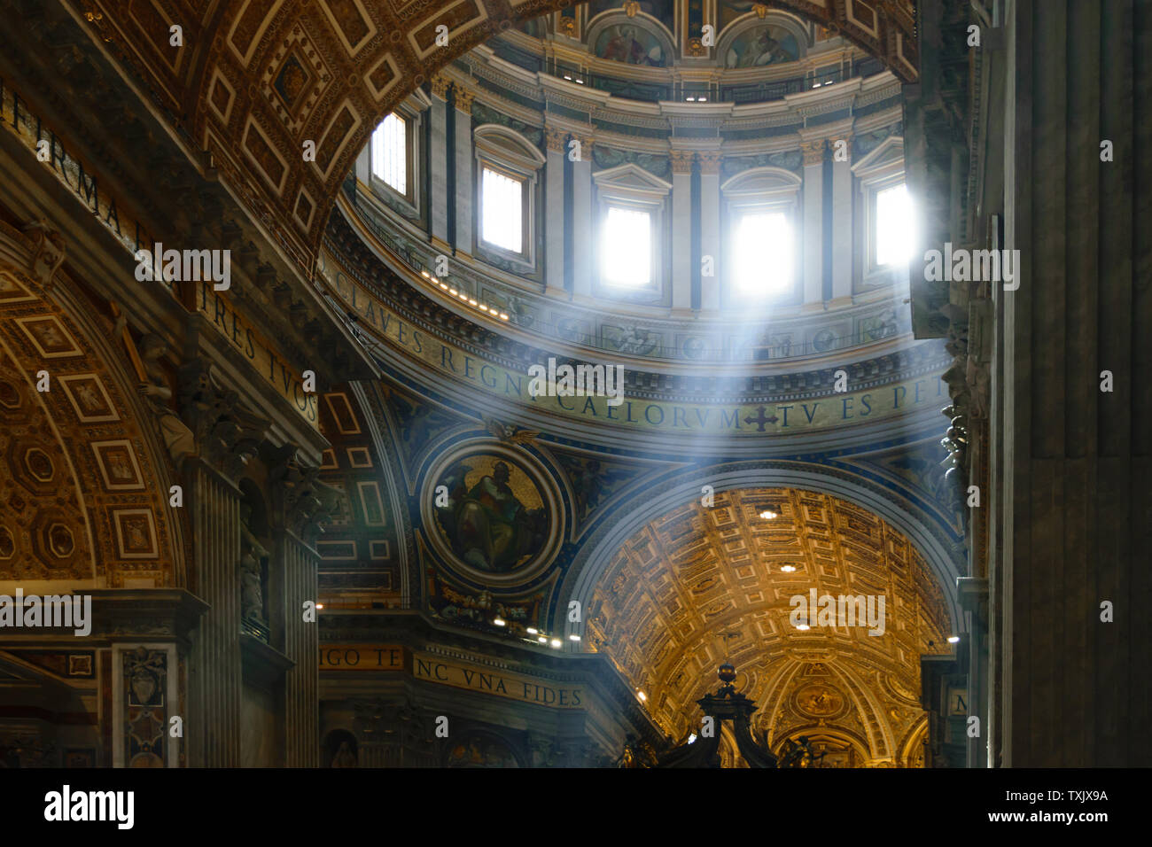 Vatican city, Vatican 19 JUN 2019 Indoor of the St. Peter's basilica ...