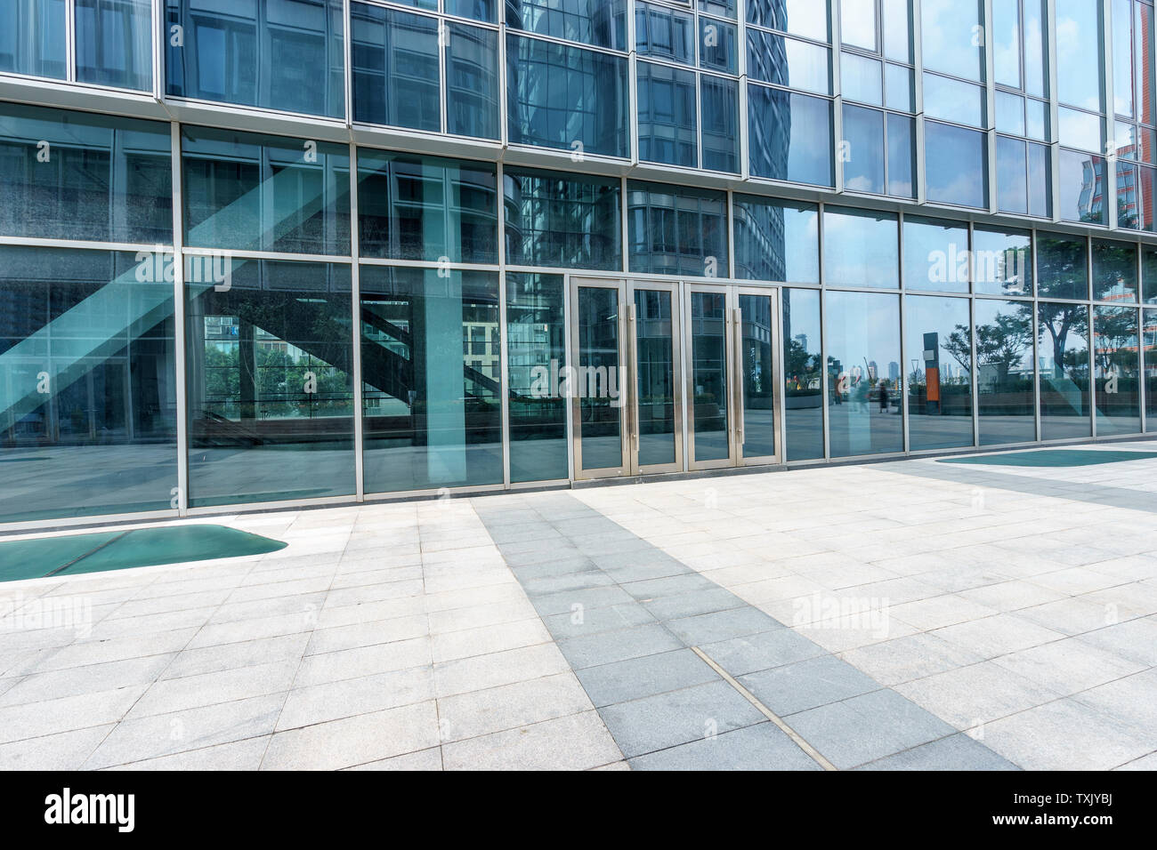 empty ground and exterior of modern buildings Stock Photo - Alamy