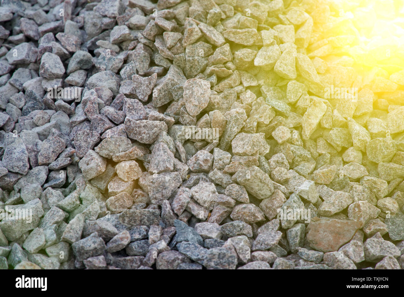 Road gravel and granite gravel texture. Crushed Gravel background. Pile ...