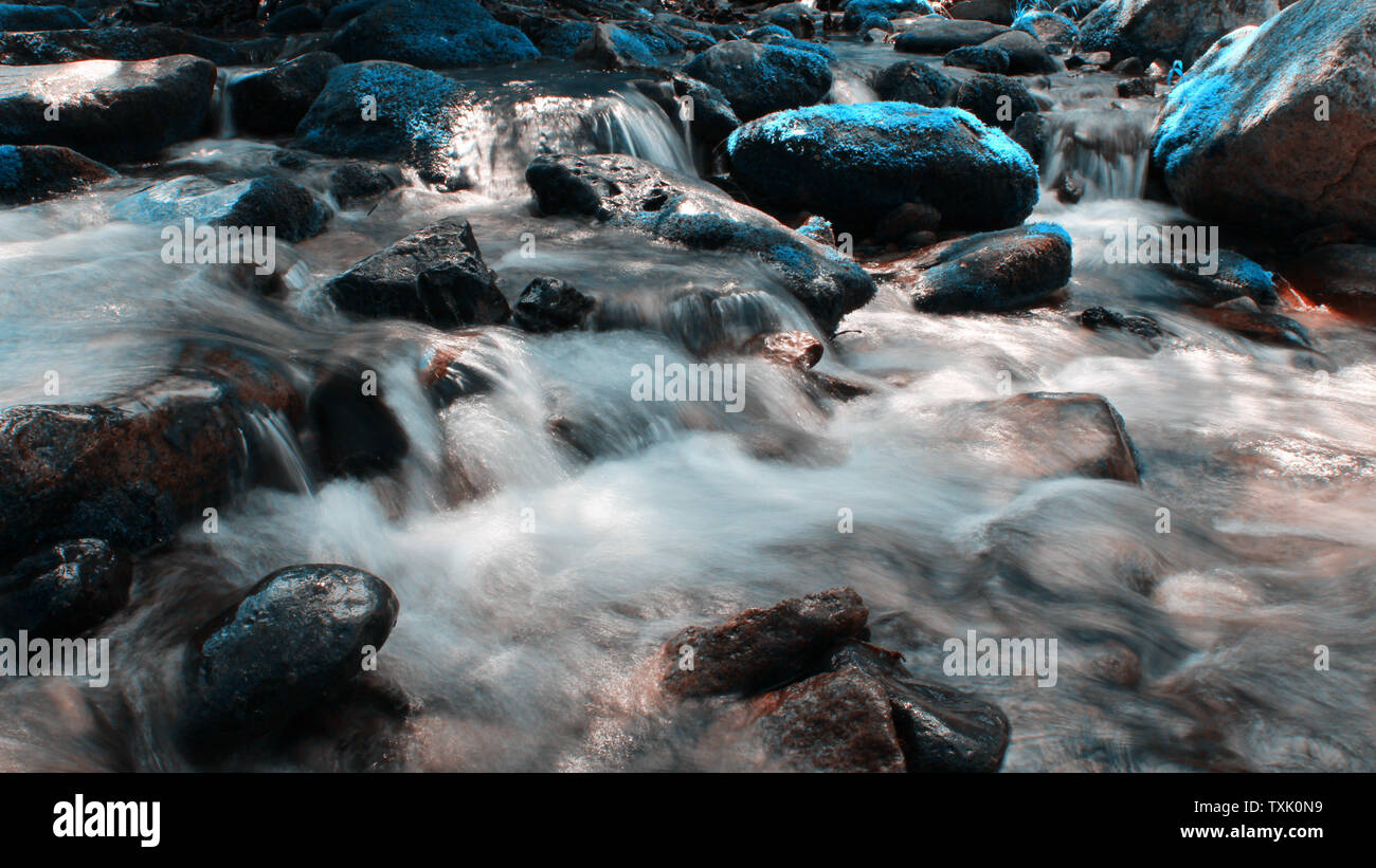 Flow water, scenery, tourism, blue Stock Photo - Alamy