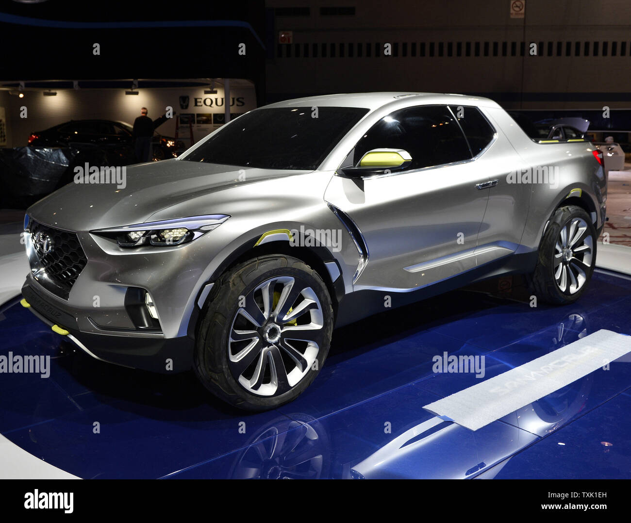Hyundai's Santa Cruz crossover truck concept is displayed at the ...