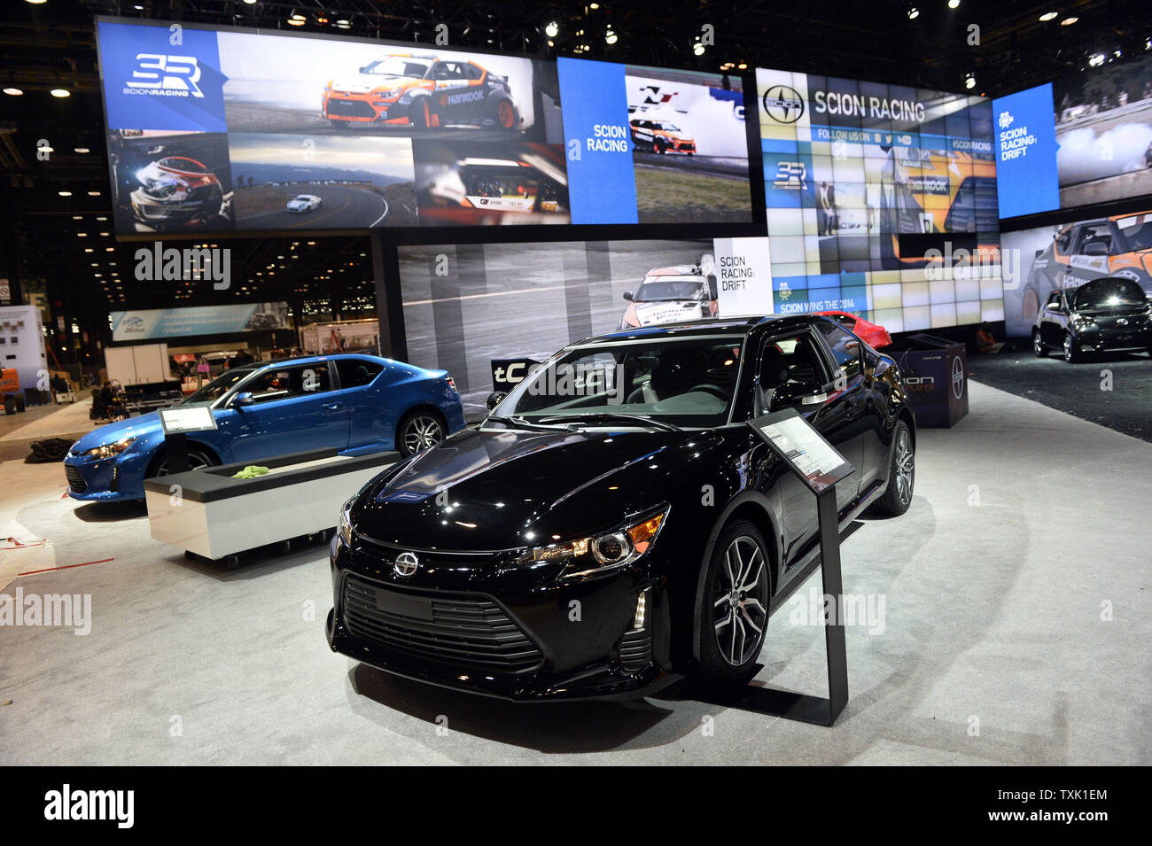 The Scion tC is displayed with other Scion models at the Chicago Auto ...