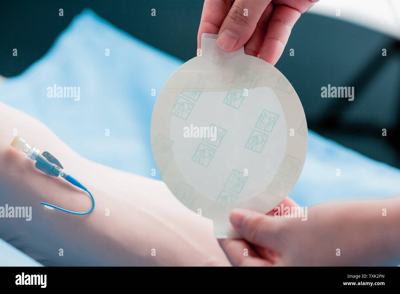 Medical care, operation of intravenous infusion, intravenous infusion ...