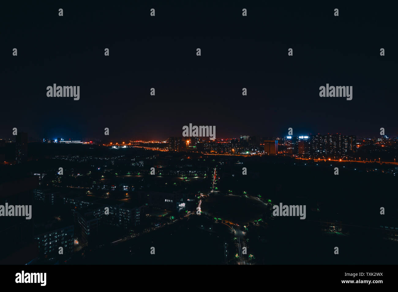 Scenic night view city Stock Photo - Alamy