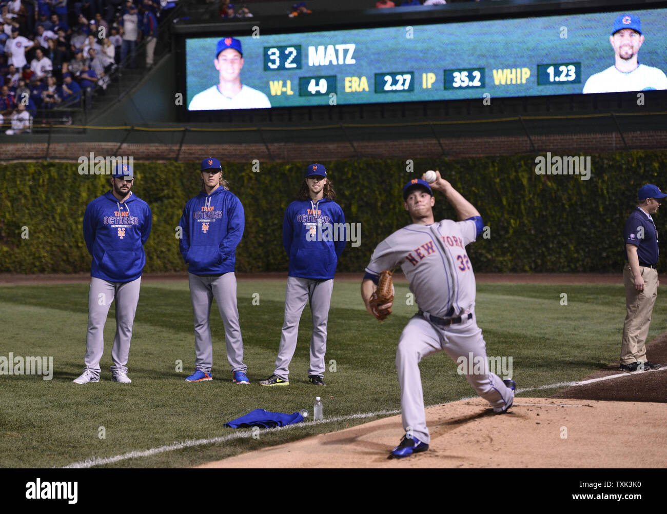 New York Mets starters (L-R) Matt Harvey, Noah Syndergaard, and Jacob ...