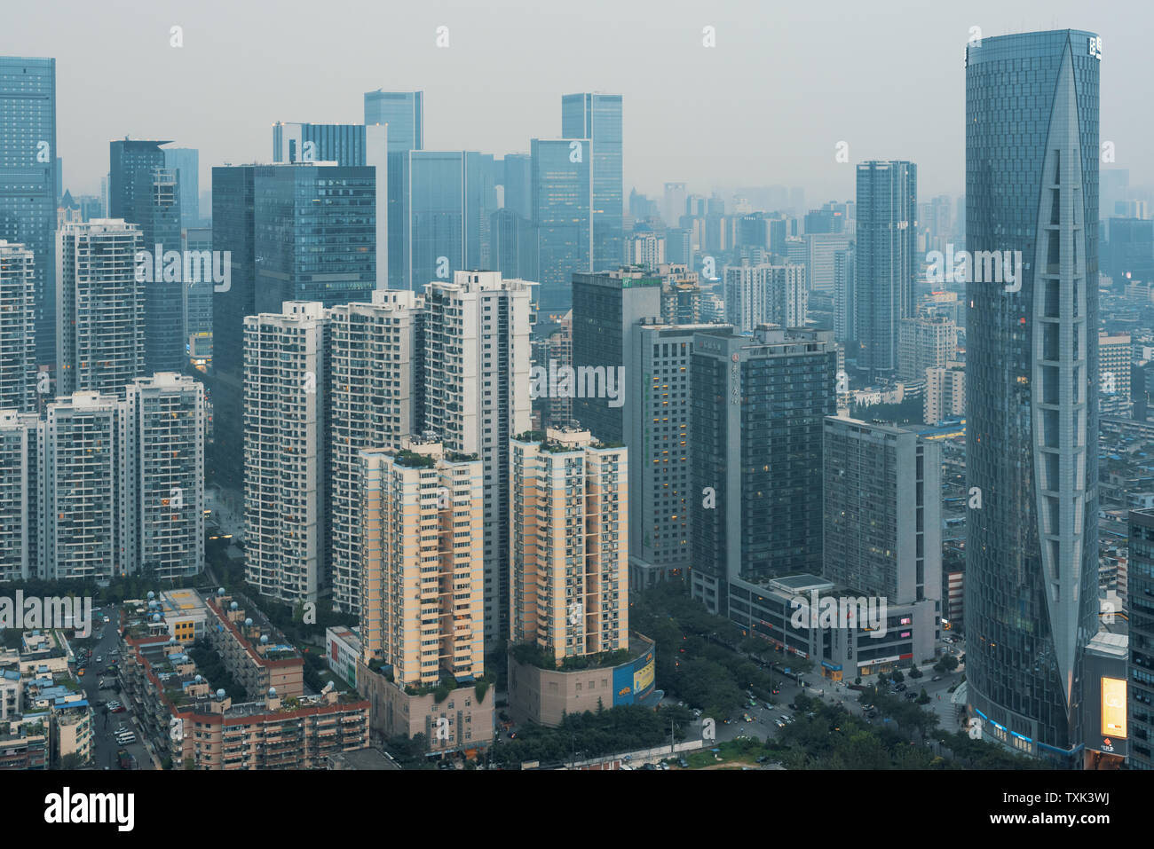high-rise building building in central chengdu Stock Photo - Alamy