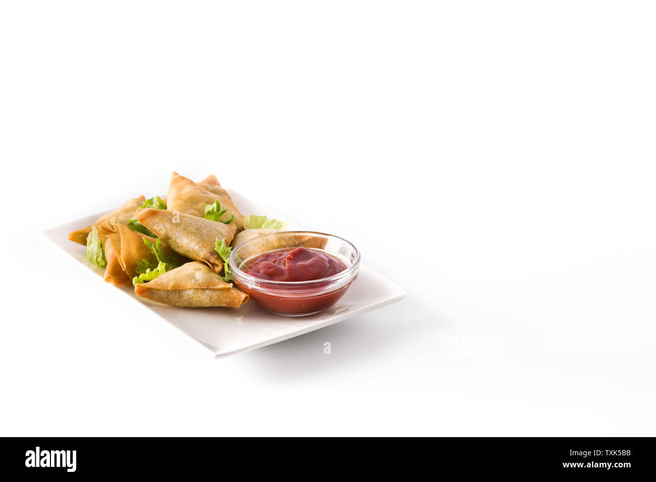 Crispy vegetable samosas Cut Out Stock Images & Pictures - Alamy