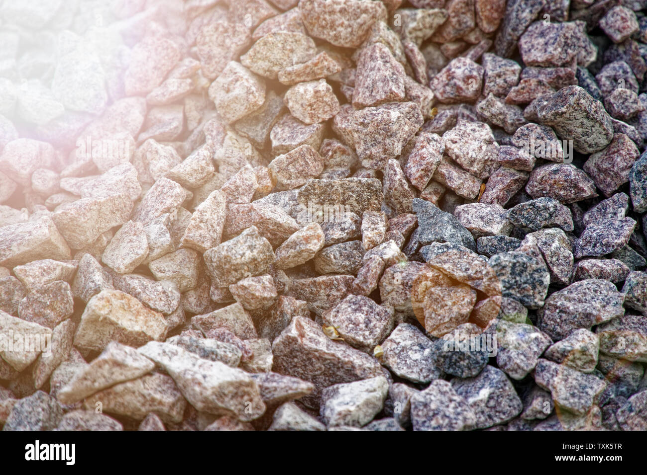 Road gravel and granite gravel texture. Crushed Gravel background. Pile ...