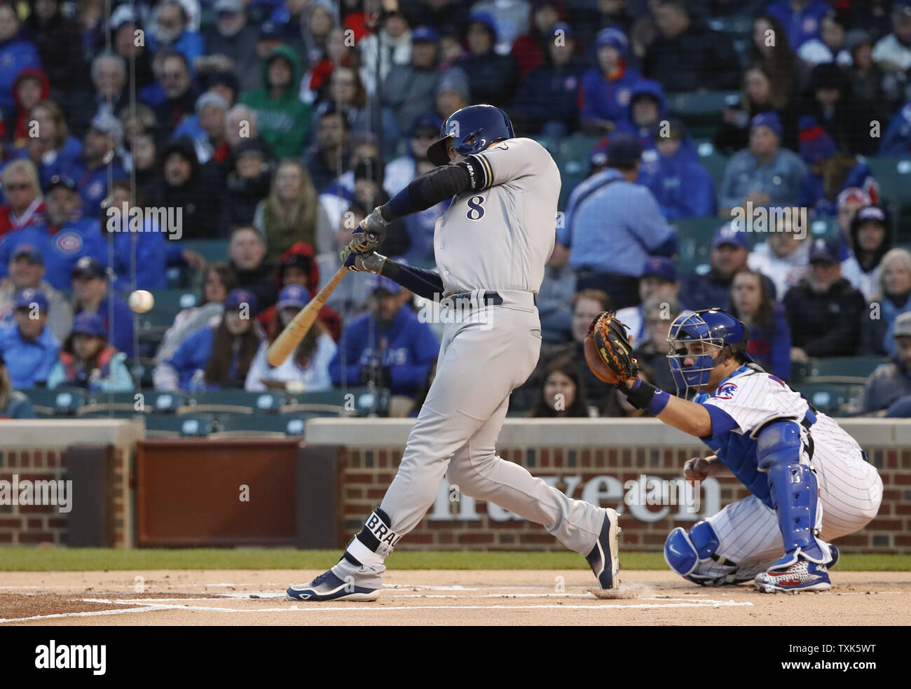 Milwaukee Brewers' Ryan Braun hits two-run home run off Chicago Cubs ...