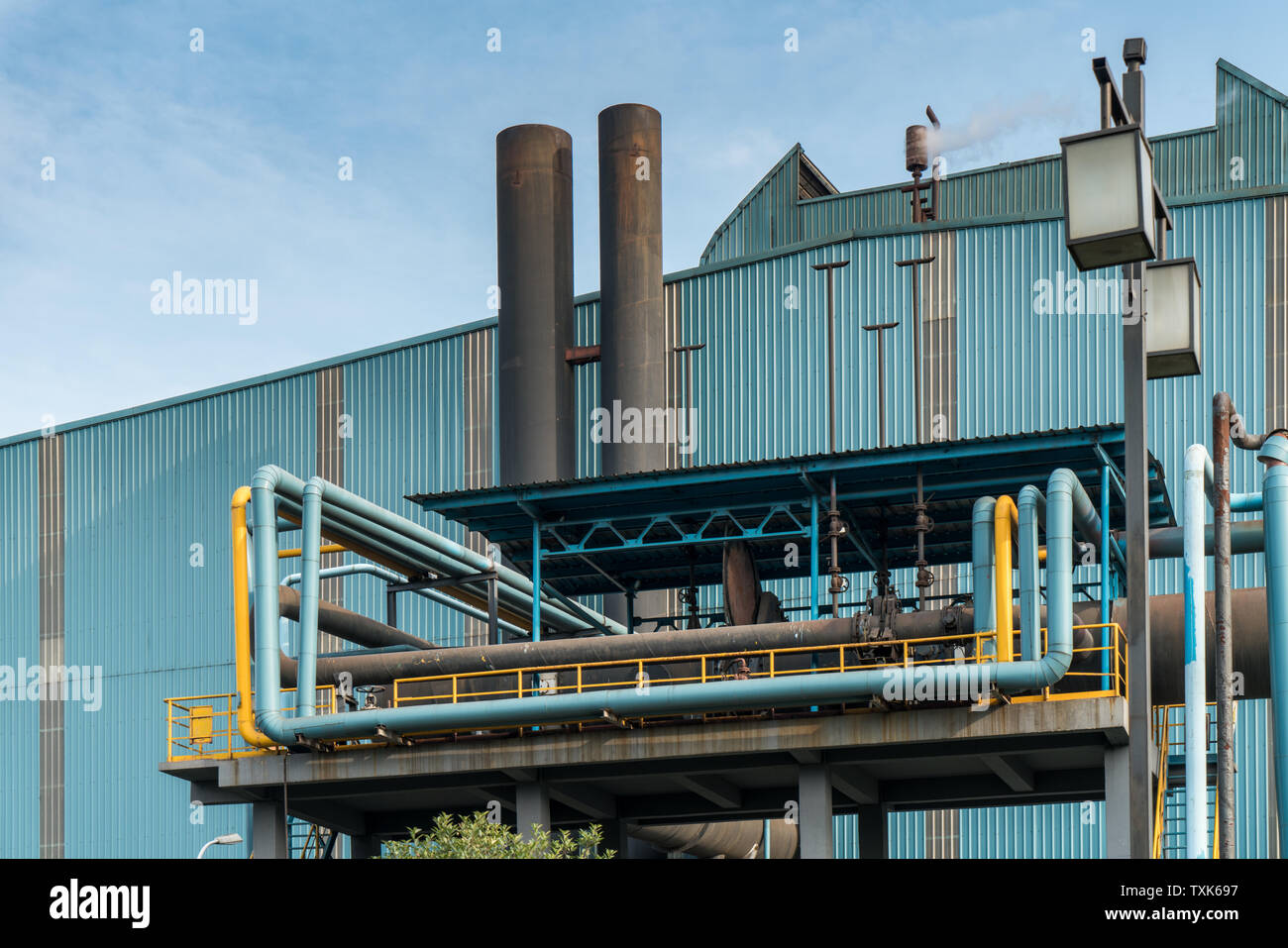 Industrial plant building, steel frame structure Stock Photo - Alamy