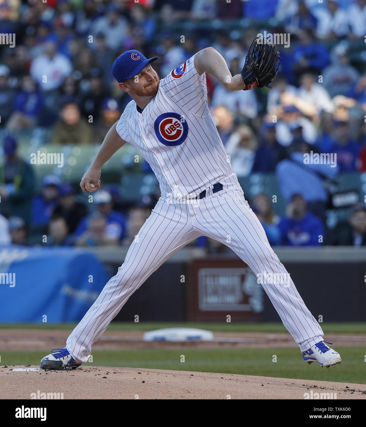 Chicago Cubs starting pitcher Eddie Butler pitches against the Miami ...