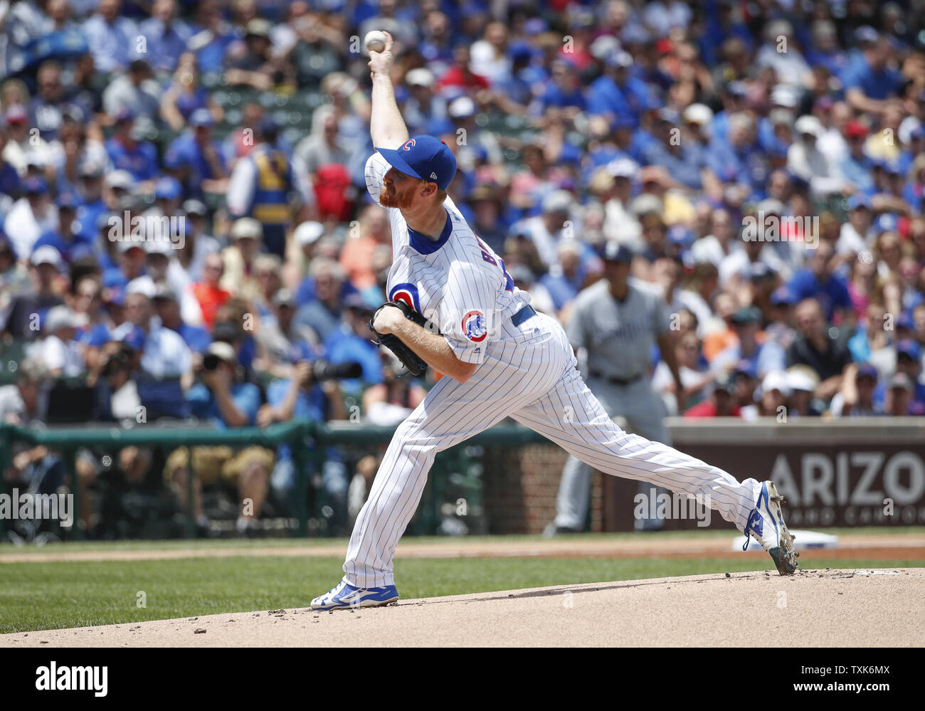 Chicago Cubs starting pitcher Eddie Butler delivers against the San ...