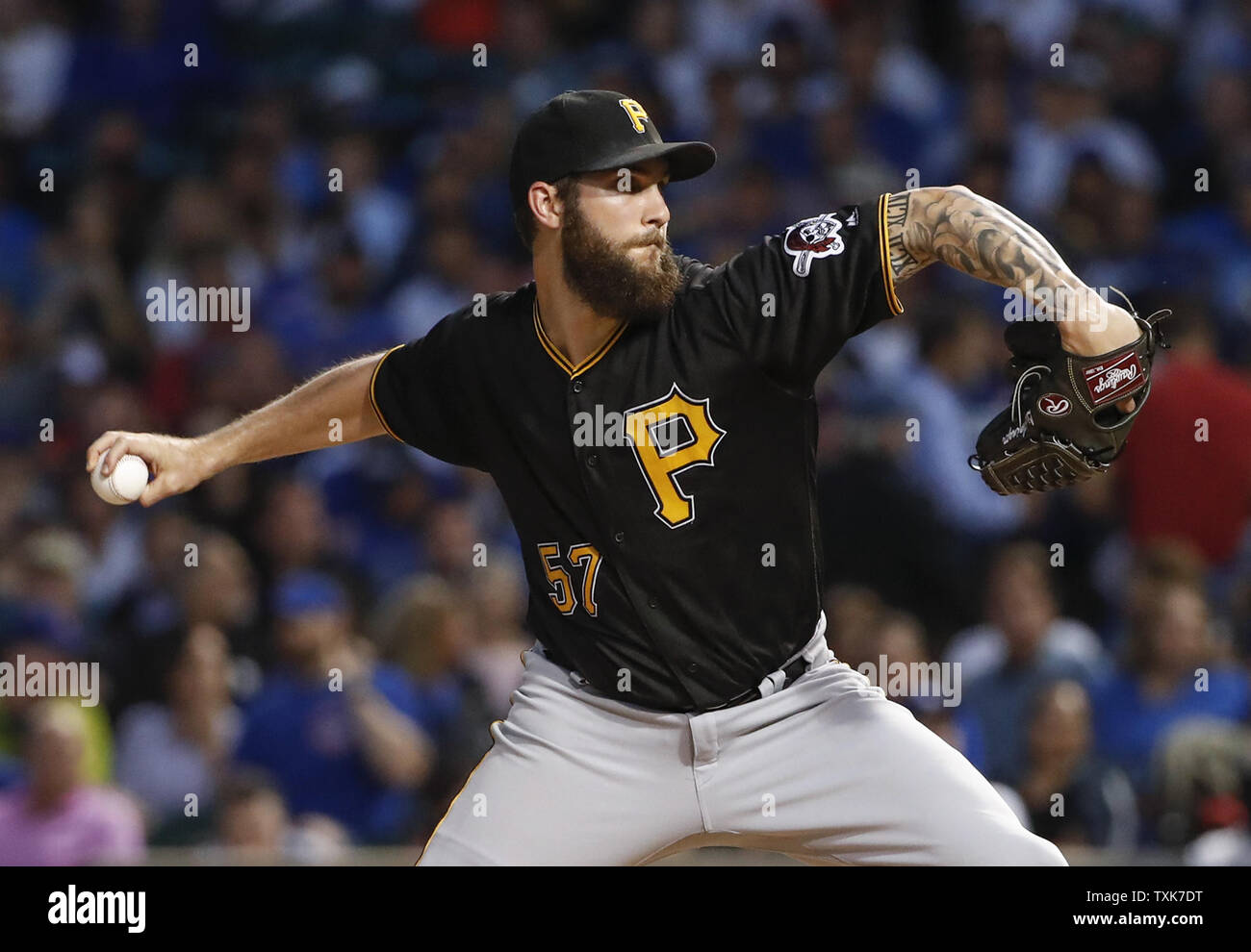 Pittsburgh Pirates Trevor Williams delivers against the Chicago Cubs in ...