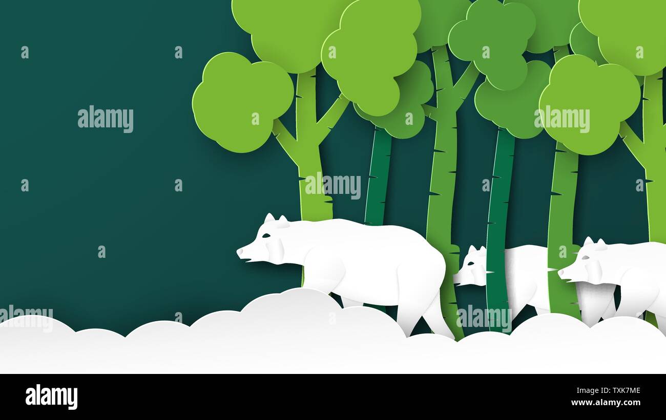 Tree top wildlife scene Stock Vector Images - Alamy