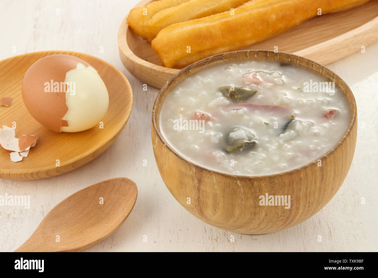 Chinese breakfast, oil strips and porridge Stock Photo - Alamy