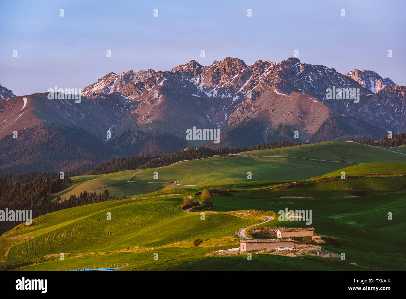 The undulating mountains and mountains Stock Photo - Alamy