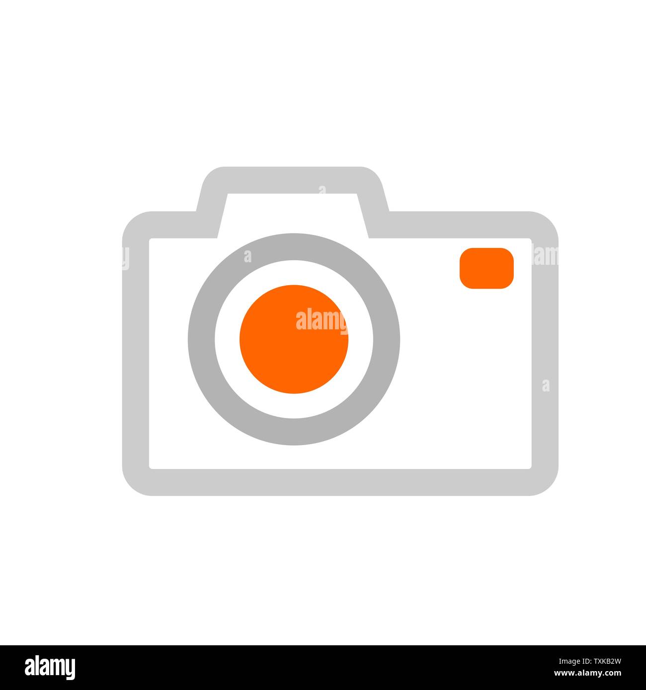 Camera icon, flat photo camera vector isolated. Modern simple snapshot ...