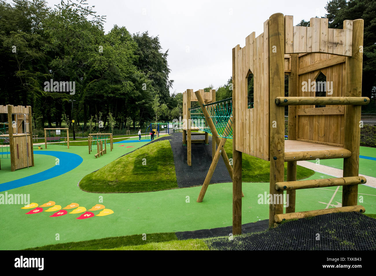 People enjoying the reopening of the Mo Mowlam play park at the ...