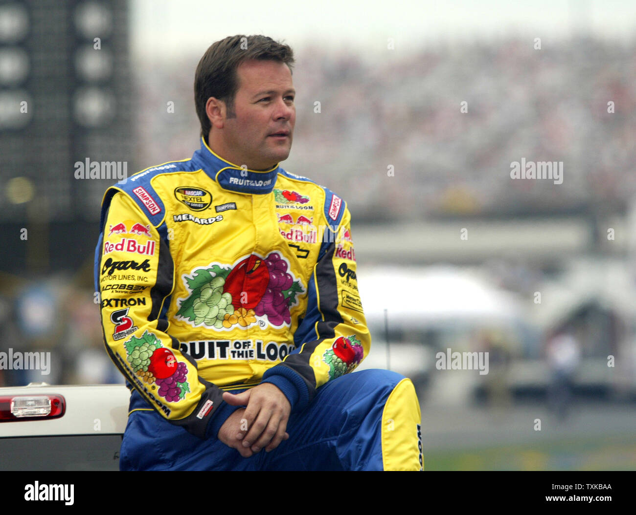 Robby Gordon awaits the start of the Coca-Cola 600 Nascar race at the ...