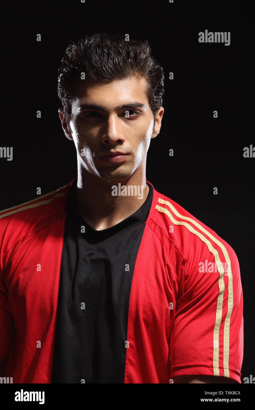 Portrait of a soccer player Stock Photo - Alamy