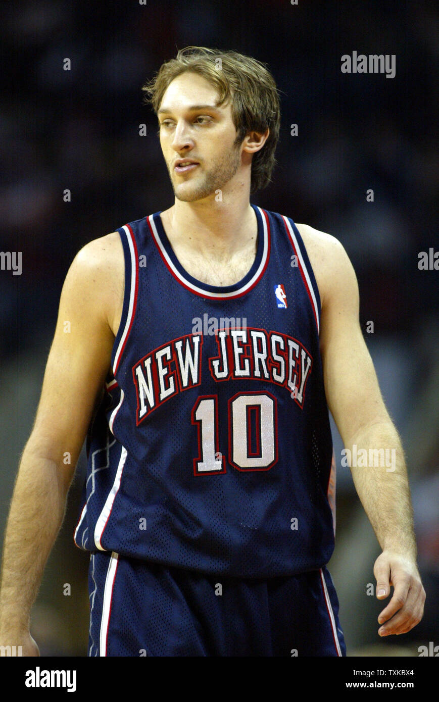 New Jersey Nets guard Zoran Planinic leaves the court as his team plays ...
