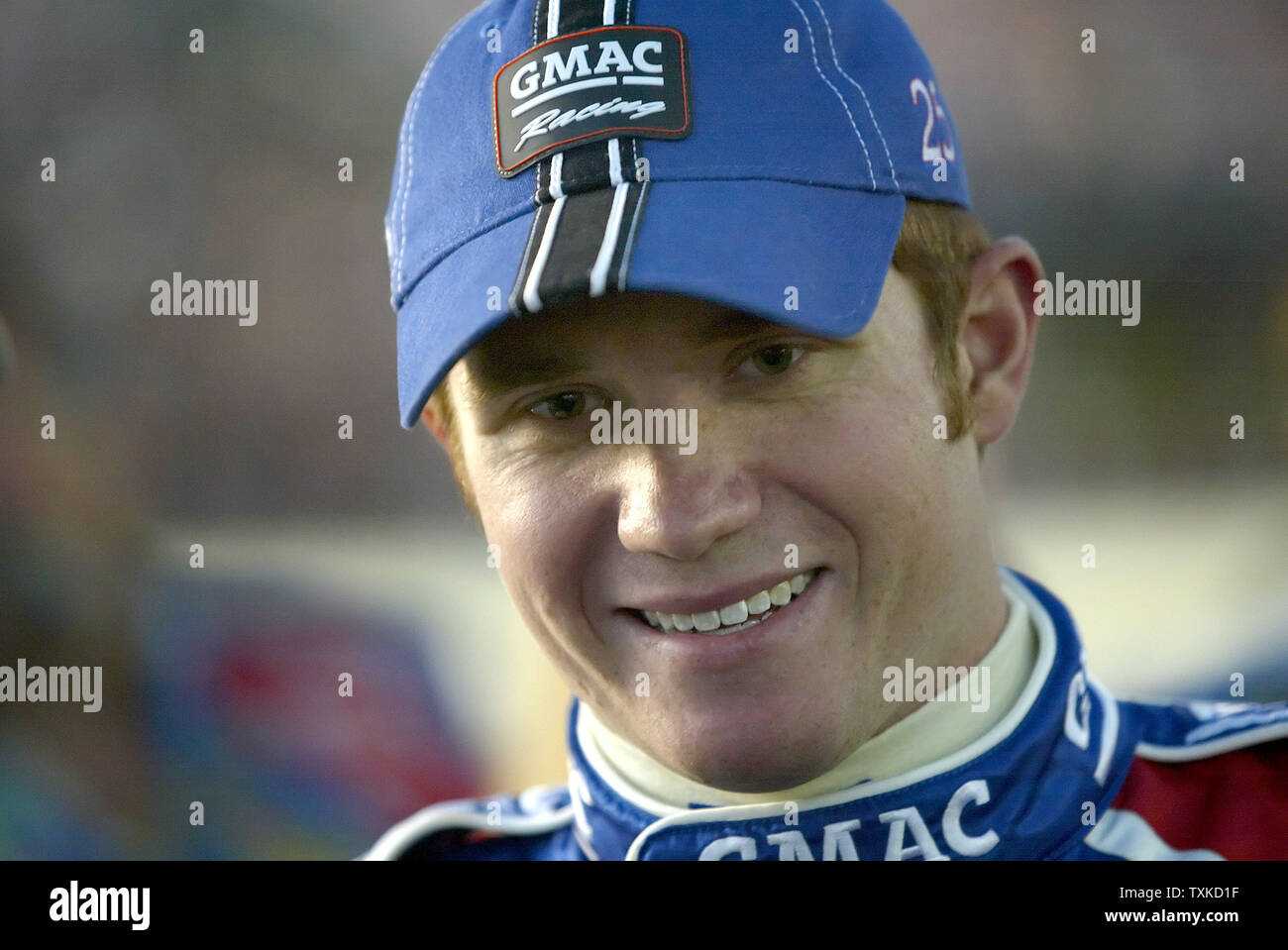 Race car driver Brian Vickers talks on pit road before the start of the ...