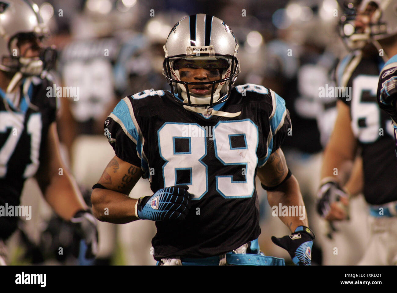 Carolina Panthers wide receiver Steve Smith (89) is announced to the ...