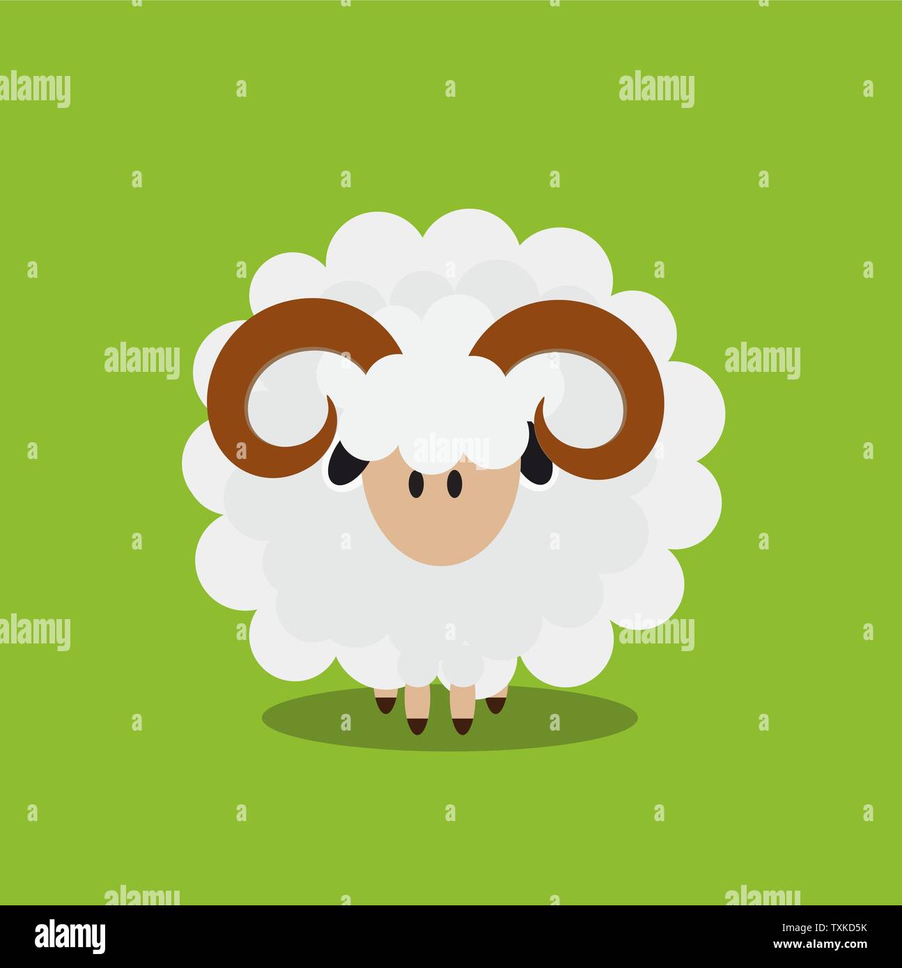 Abstract flat sheep icon. Vector illustrator Stock Vector Image & Art ...