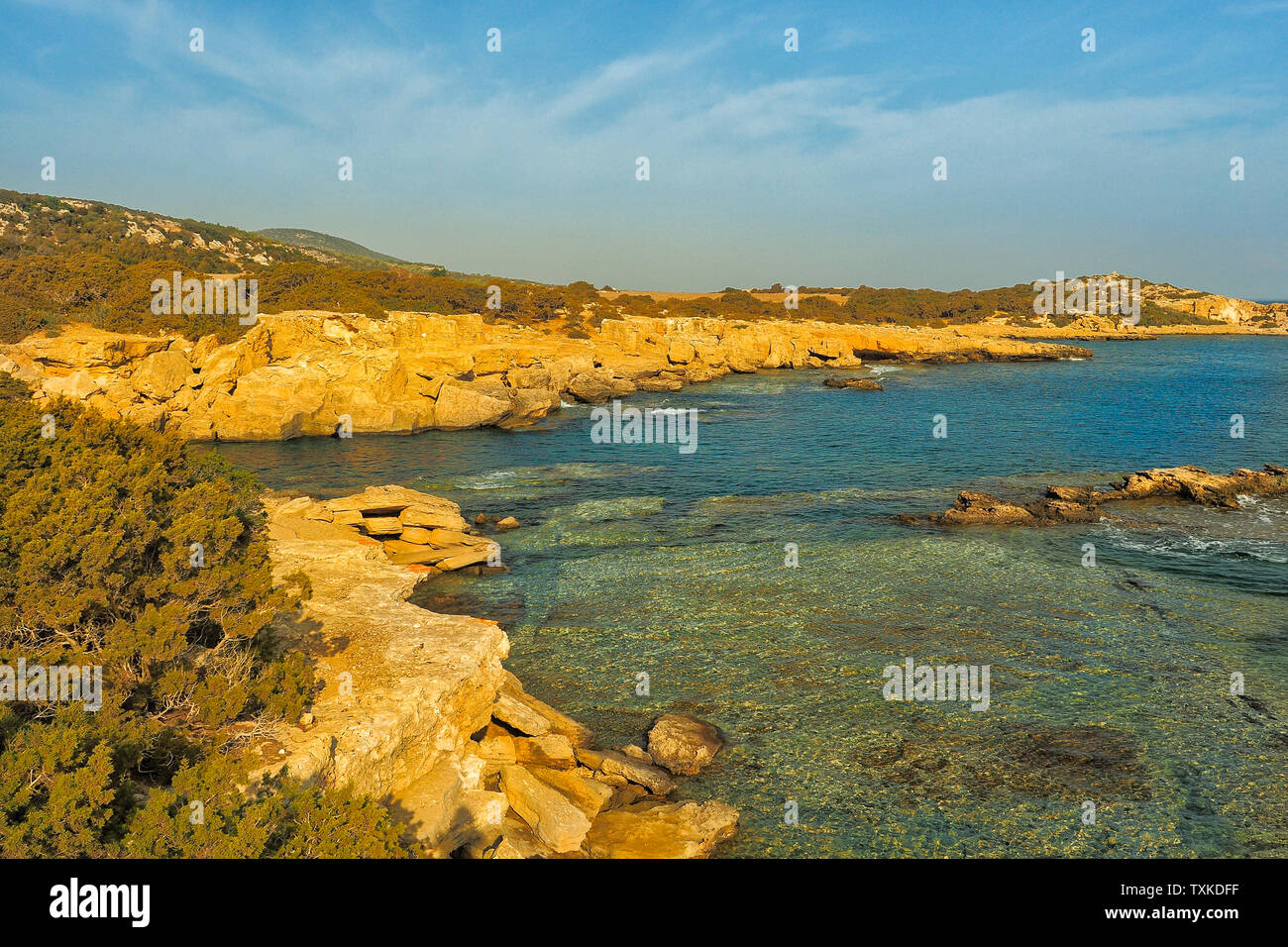 Beautiful bay and rocky coast. A stunning Mediterranean landscape ...