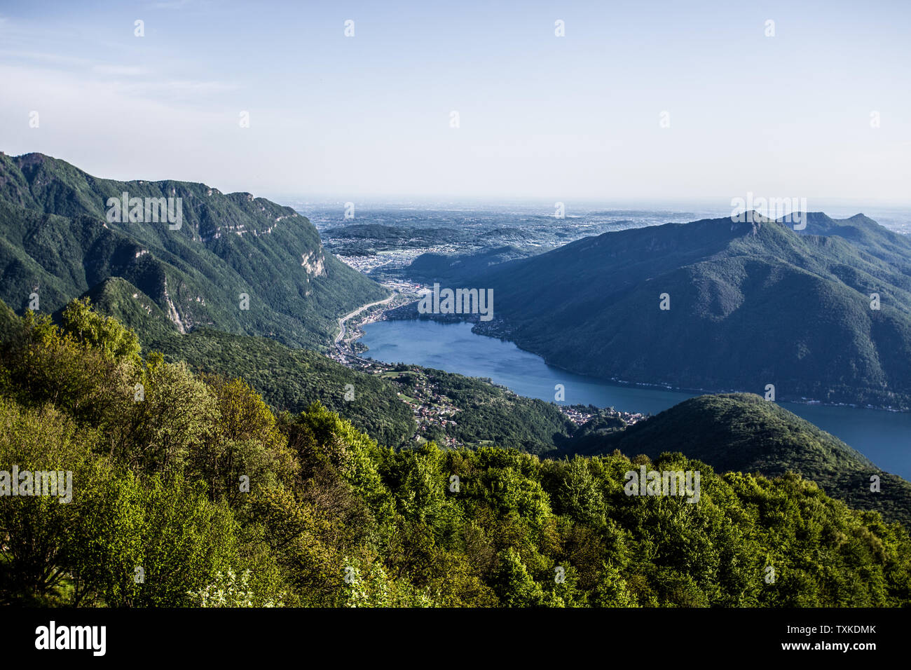 Switzerland lugano aerial view hi-res stock photography and images - Alamy