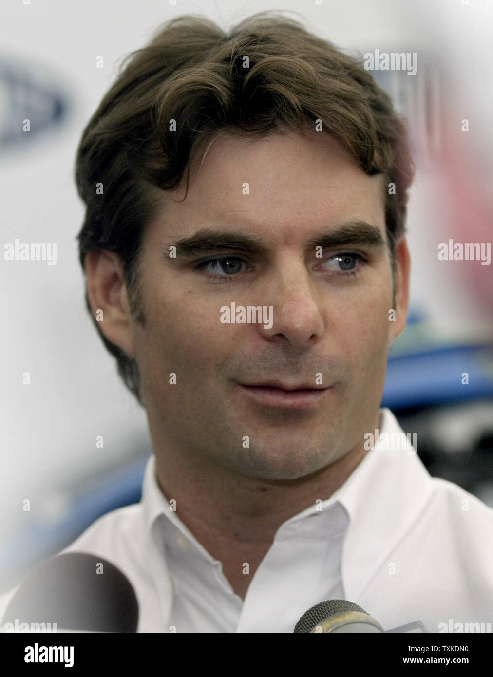 NASCAR driver Jeff Gordon discusses the upcoming racing season during a ...