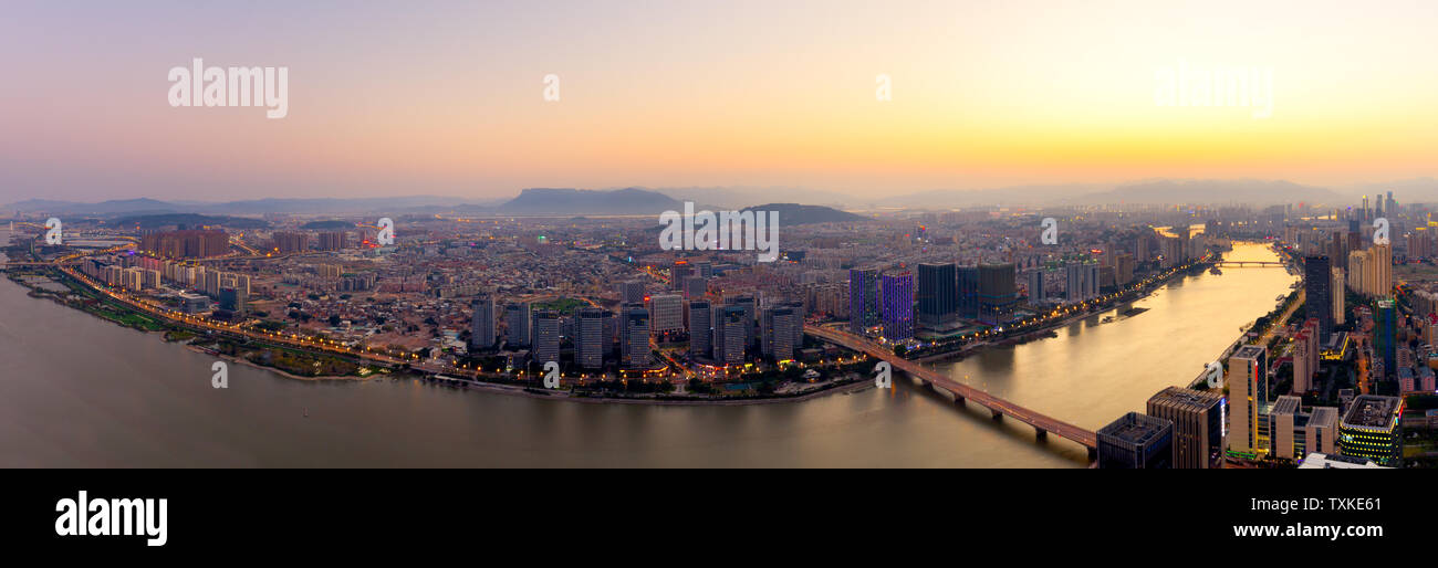 Night view of downtown Fuzhou Stock Photo - Alamy