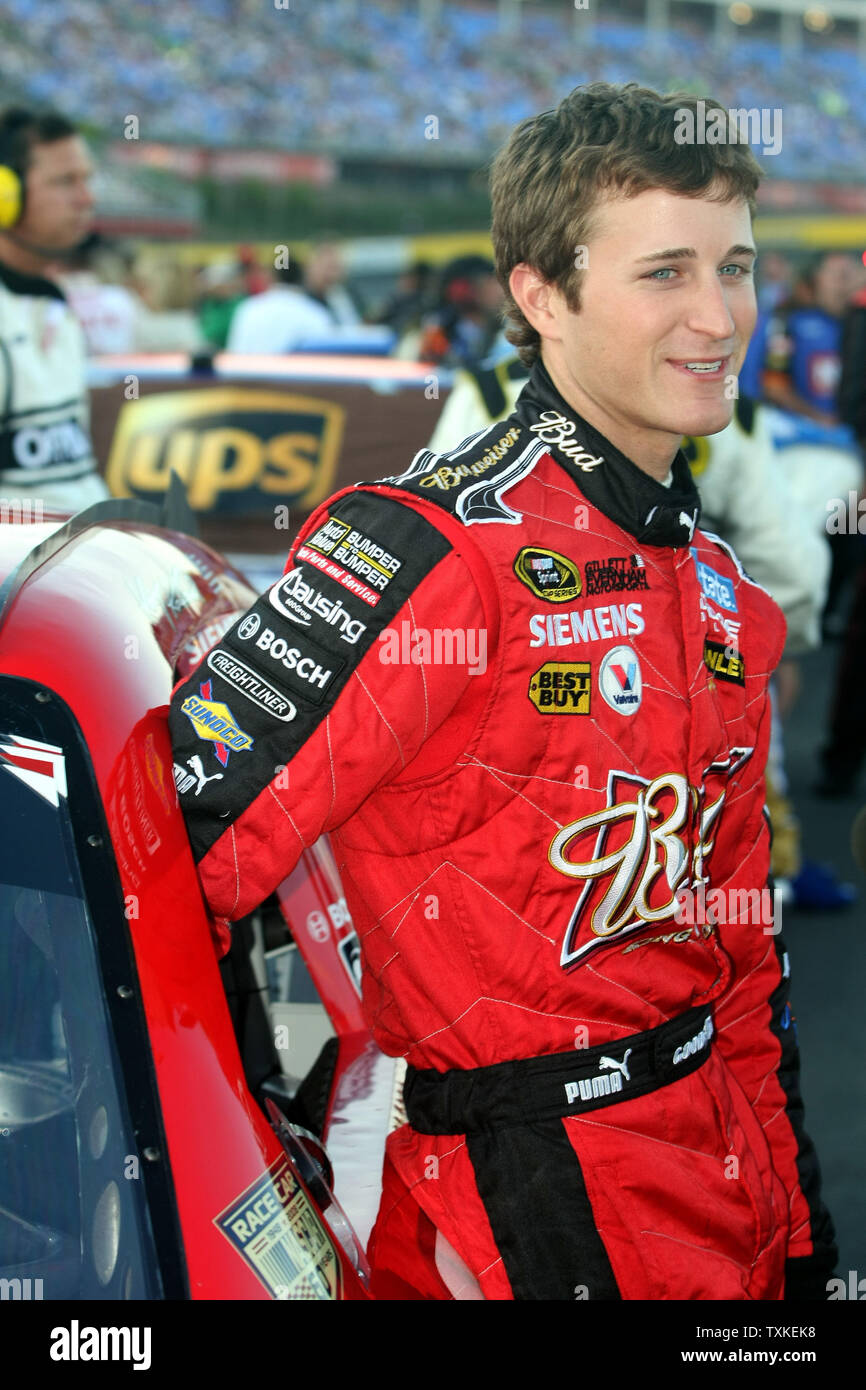 Nascar driver Kasey Kahne stands by his race car on pit road before the ...