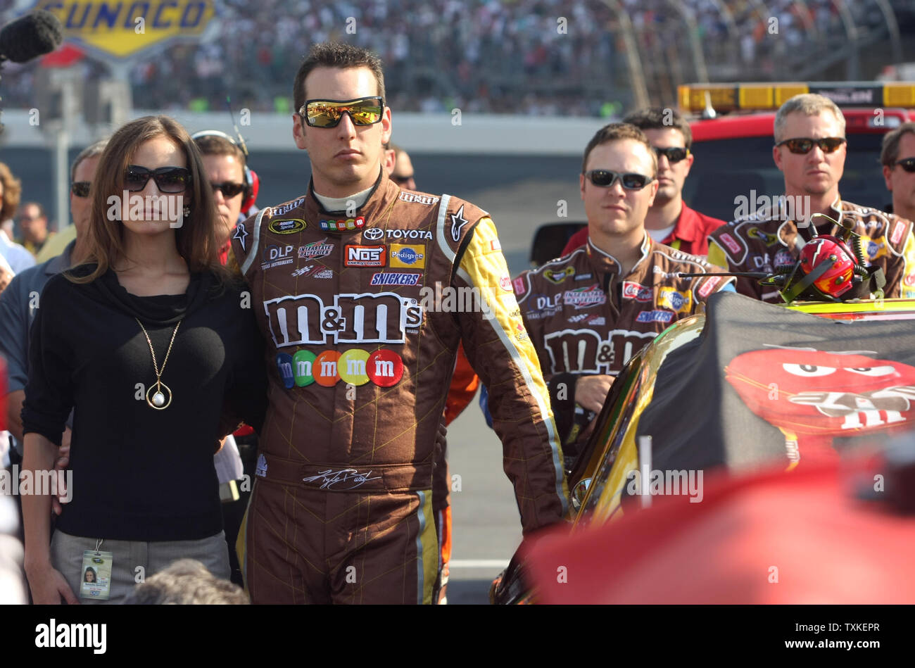 Kyle Busch stands by his car before the start of the Coca-Cola 600 ...