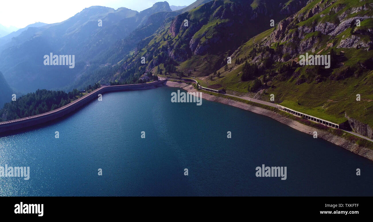 Lago Fedaia (Fedaia lake), an artificial lake and a dam near Canazei ...