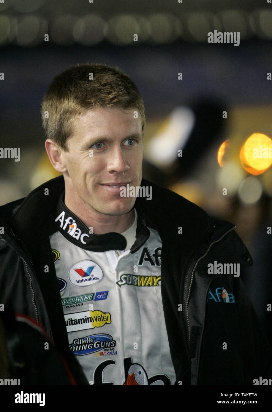 NASCAR driver Carl Edwards at the NASCAR Banking 500 Race at Lowe's ...