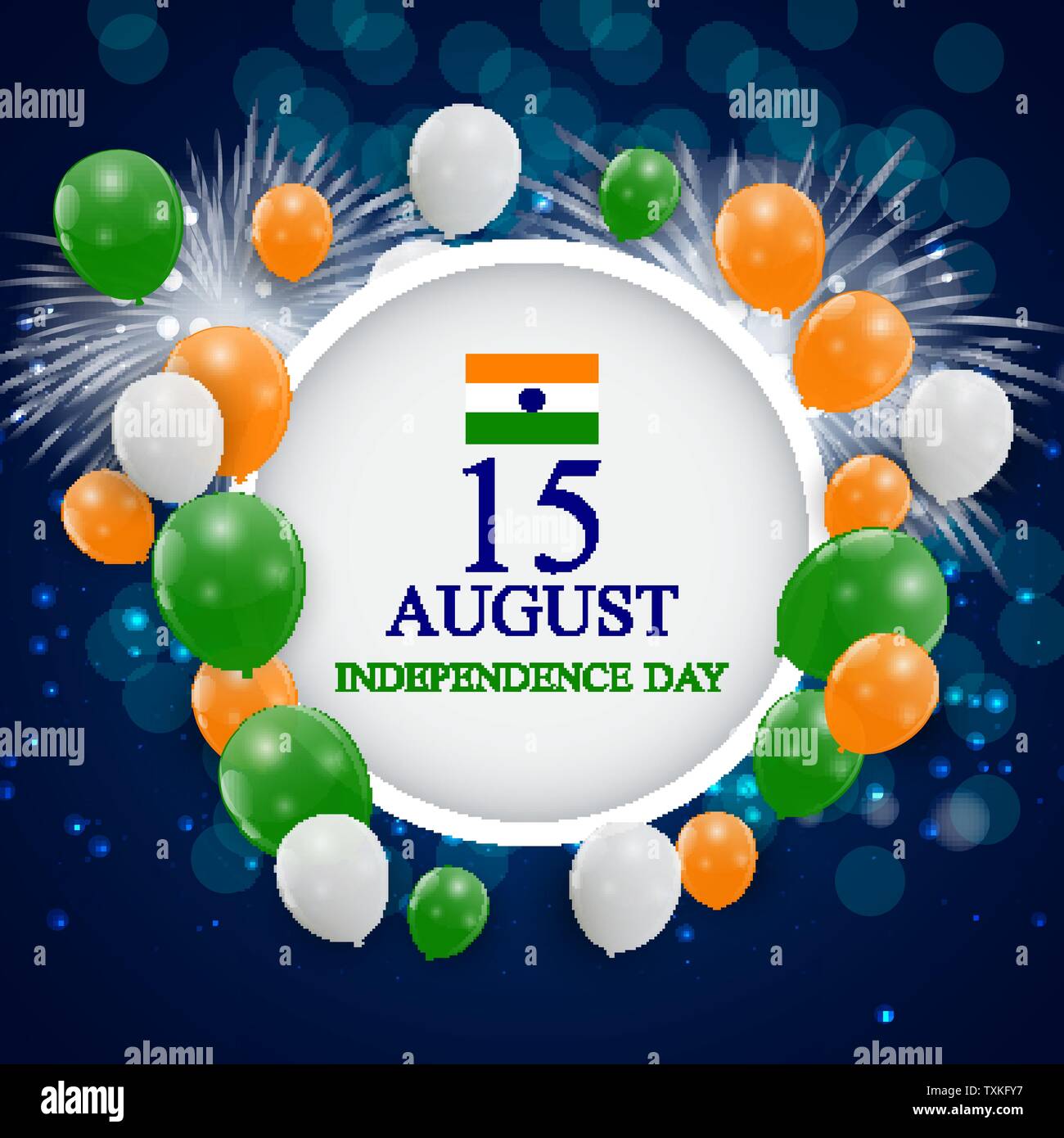 15th August India Independence Day celebration background. Vector ...