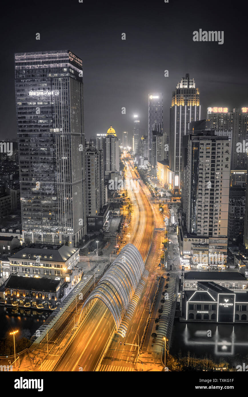 Chuhe Han Street, Wuhan City Stock Photo - Alamy