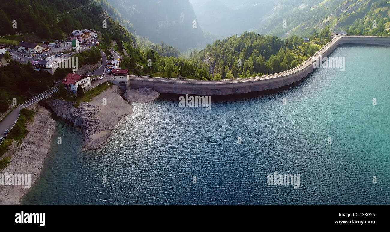 Lago Fedaia (Fedaia lake), an artificial lake and a dam near Canazei ...
