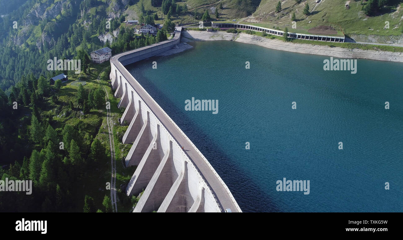 Lago Fedaia (Fedaia lake), an artificial lake and a dam near Canazei ...