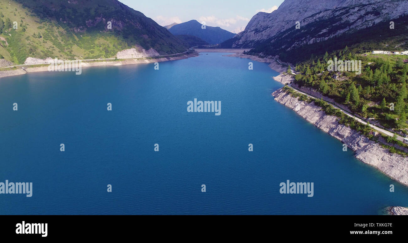 Lago Fedaia (Fedaia lake), an artificial lake and a dam near Canazei ...
