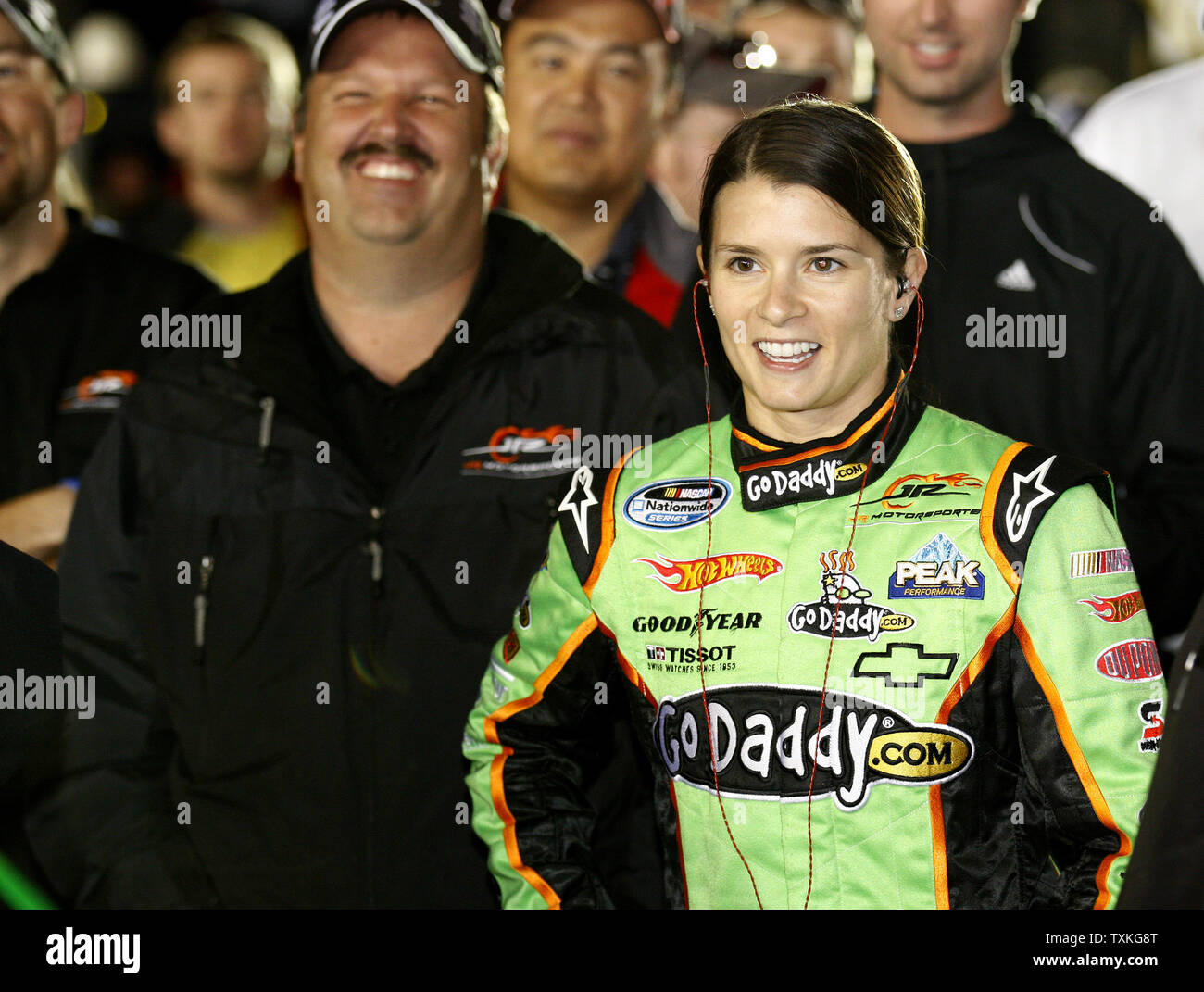 Danica Patrick, right, stands with crew chief Tony Eury Jr. before the ...