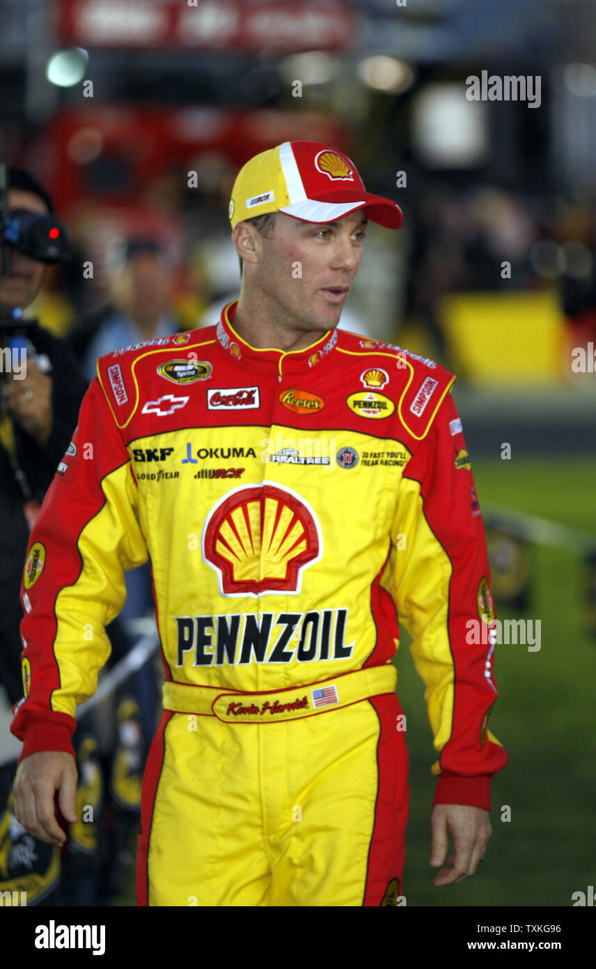 Race car driver Kevin Harvick before the start of the Bank of America ...