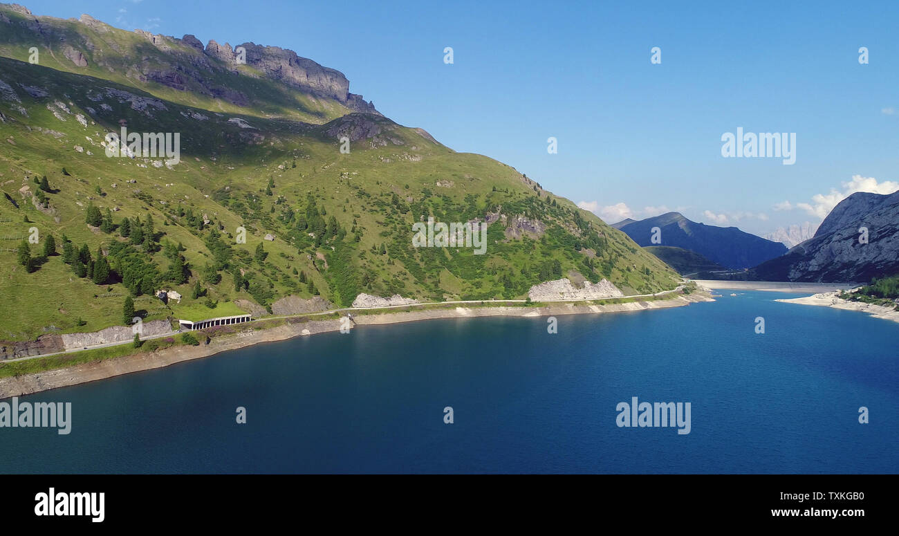 Lago Fedaia (Fedaia lake), an artificial lake and a dam near Canazei ...