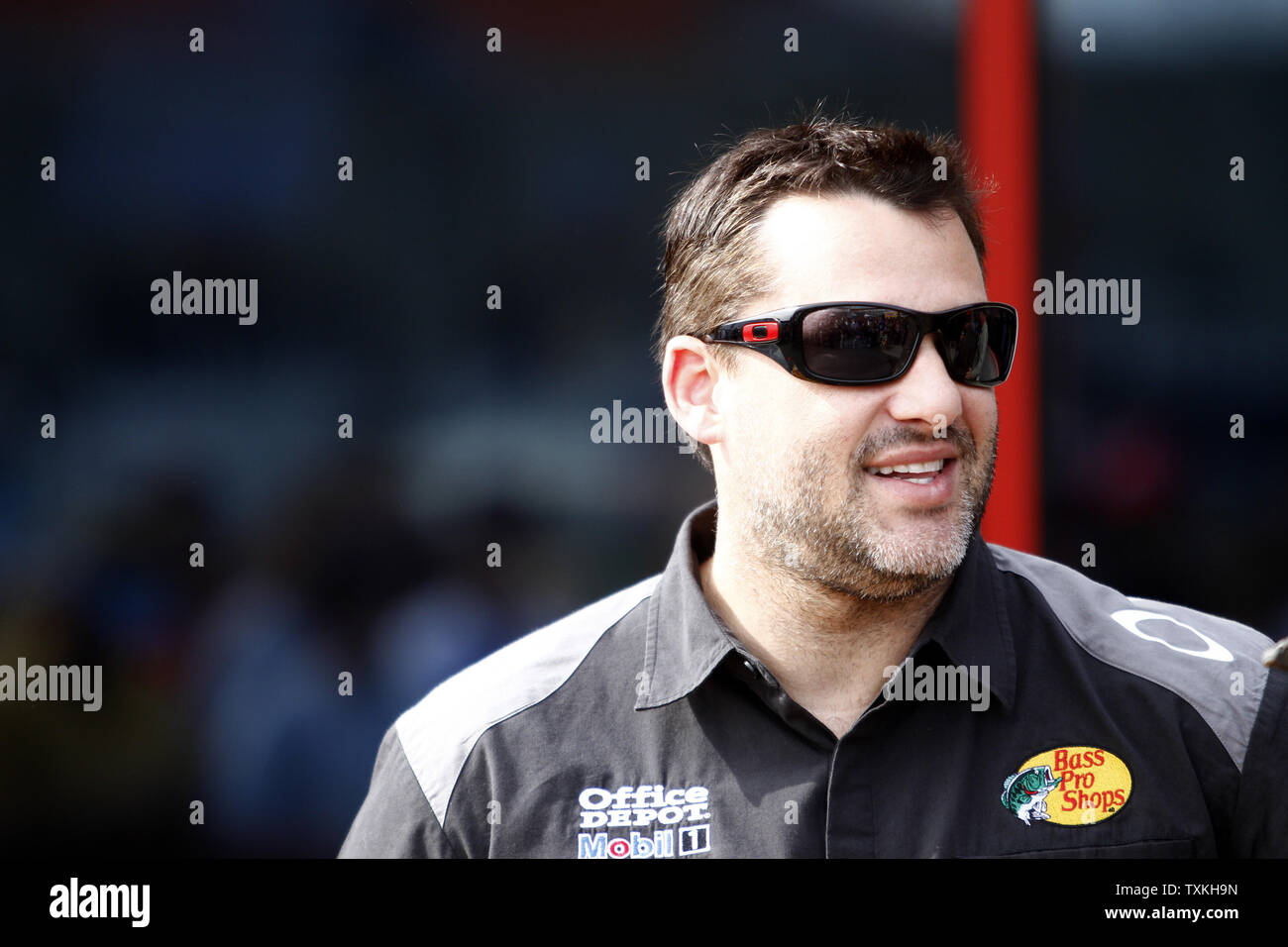 Race car driver Tony Stewart before the NASCAR Sprint Cup All-Star Race ...