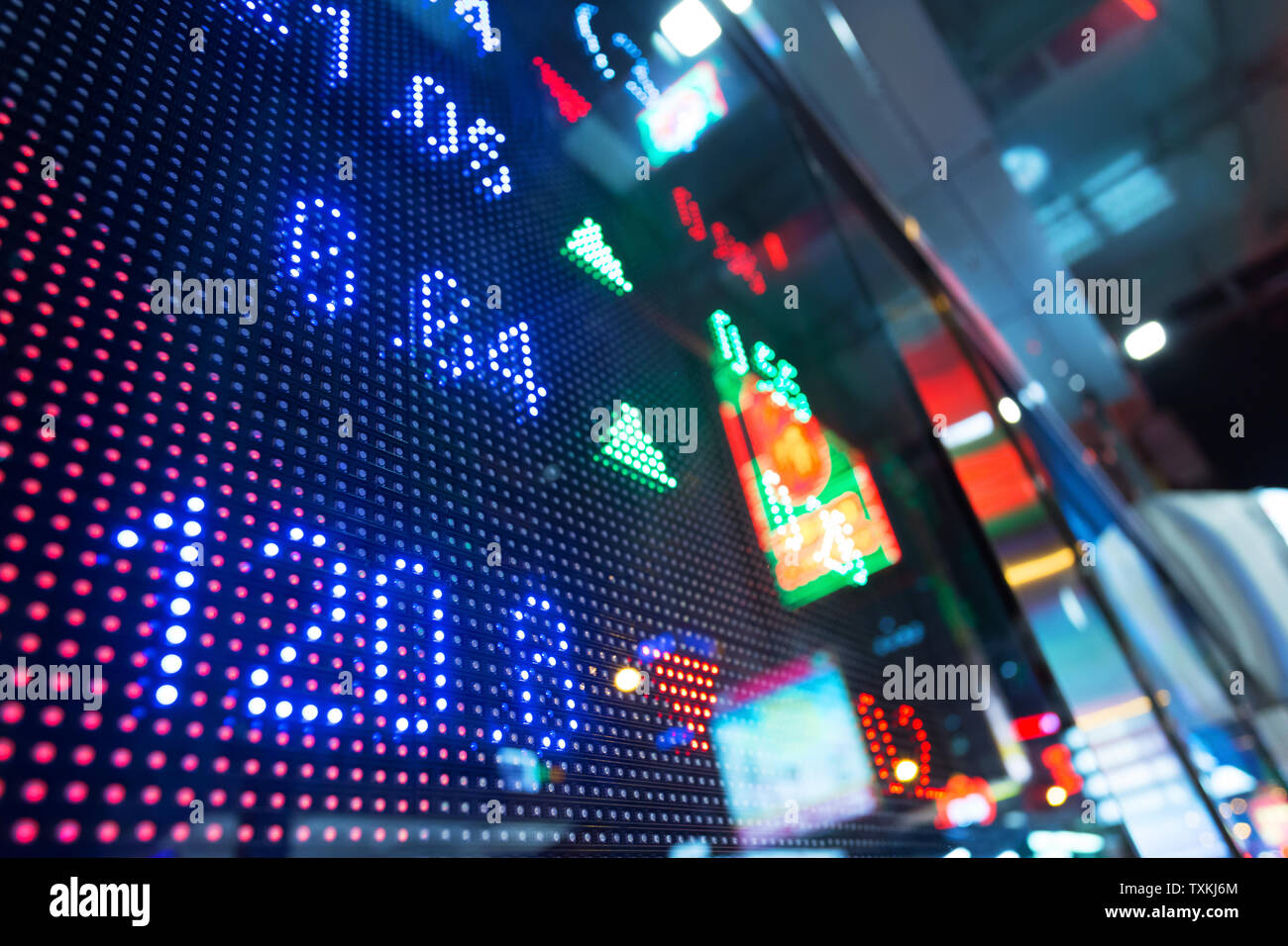 Display of Stock Market quotes Stock Photo - Alamy