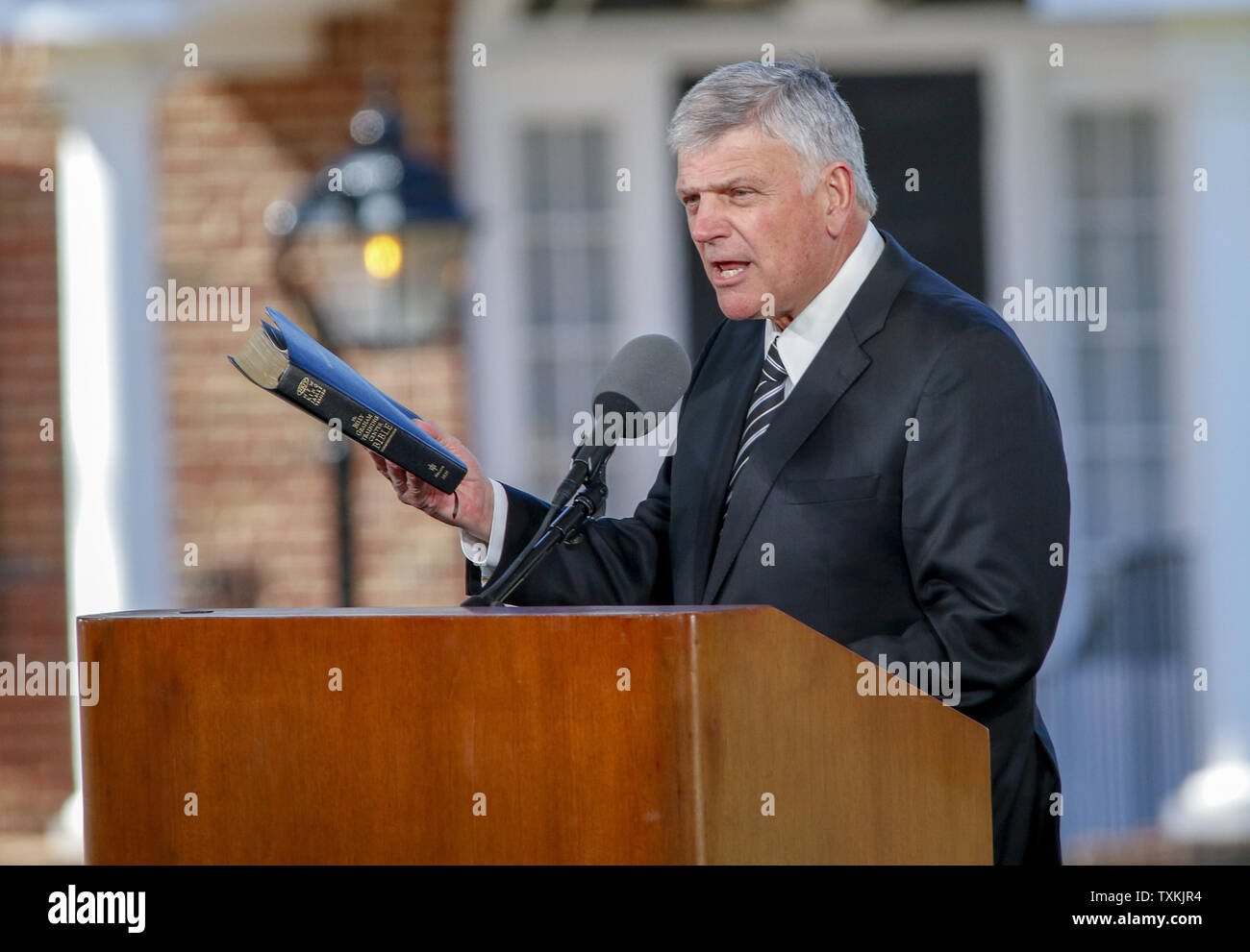 Franklin Graham, son of Rev. Billy Graham, speaks at the evangelist's ...