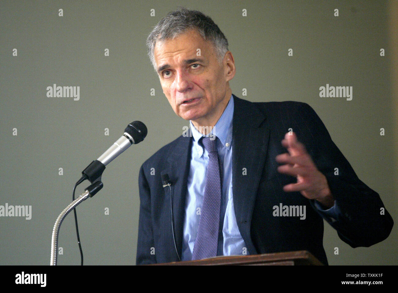 Independent presidential candidate and consumer advocate Ralph Nader ...